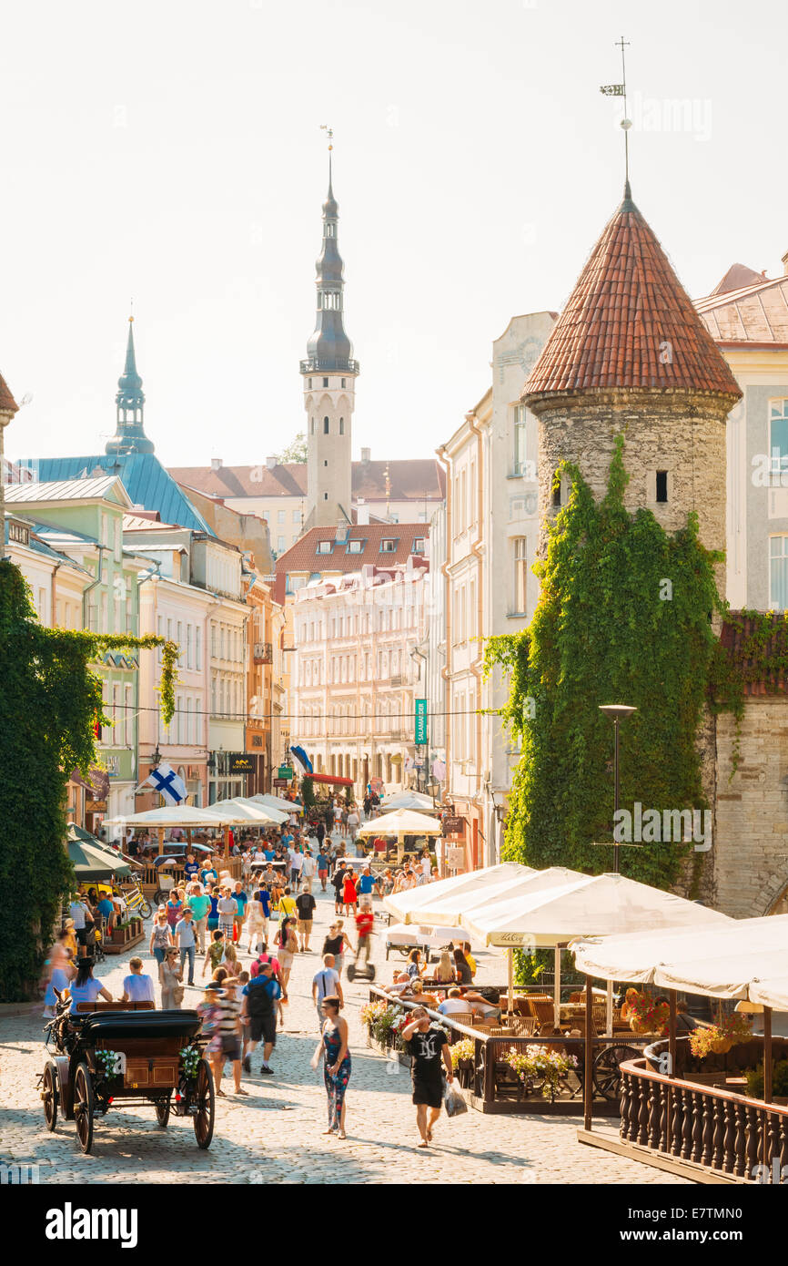 TALLINN, ESTONIA - JULY 26: Famous Viru Gate - Part Old Town ...