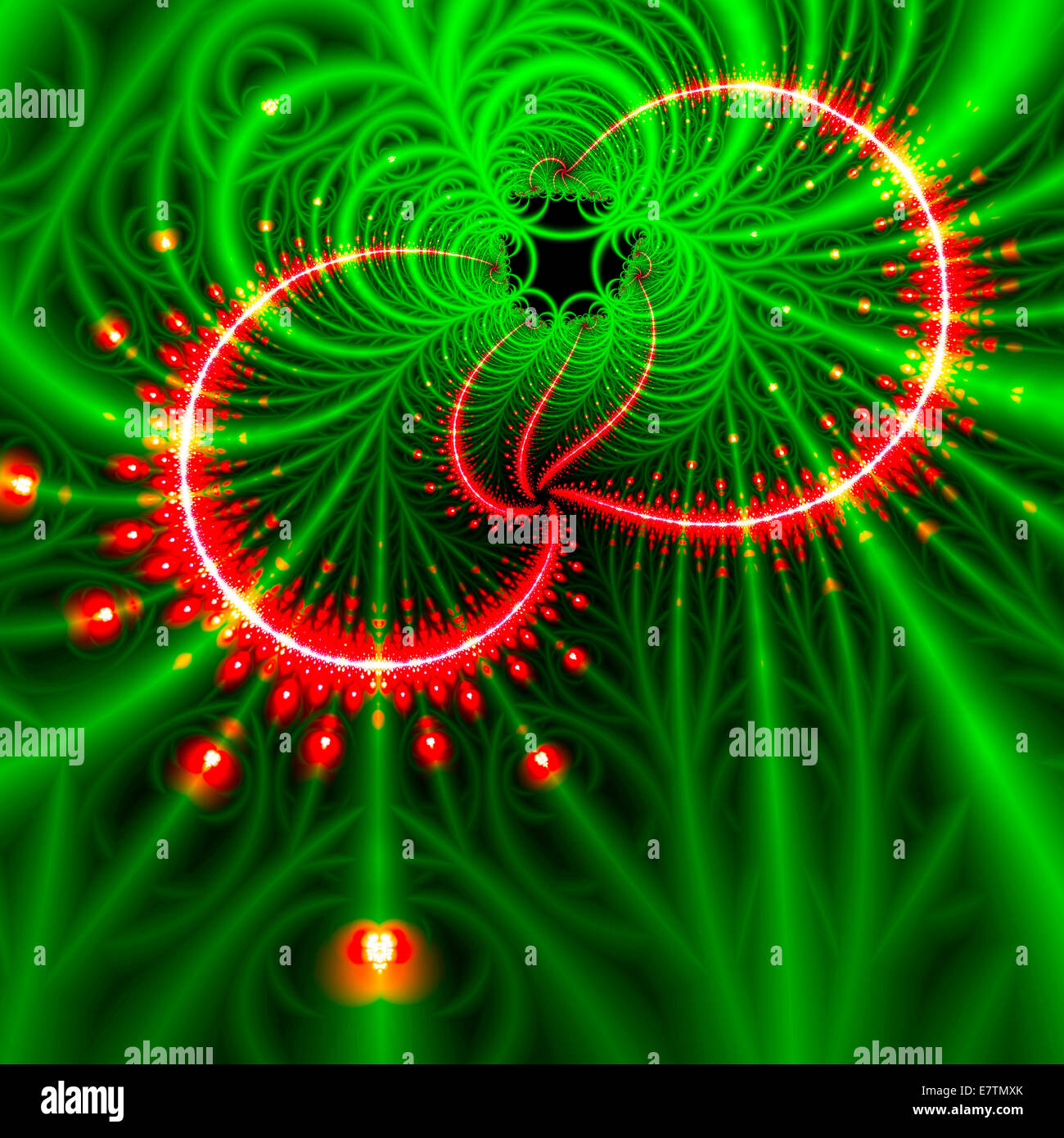 Red and green abstract patterns, computer artwork Stock Photo - Alamy