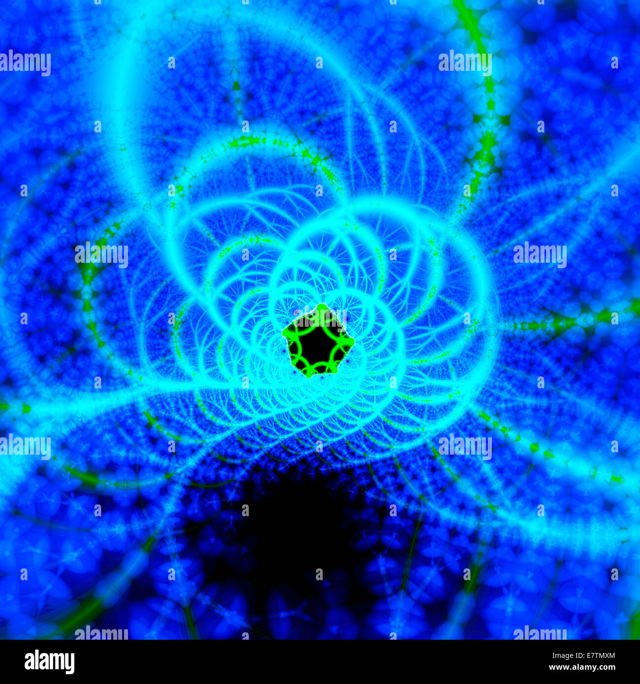 Blue abstract patterns, computer artwork Stock Photo - Alamy