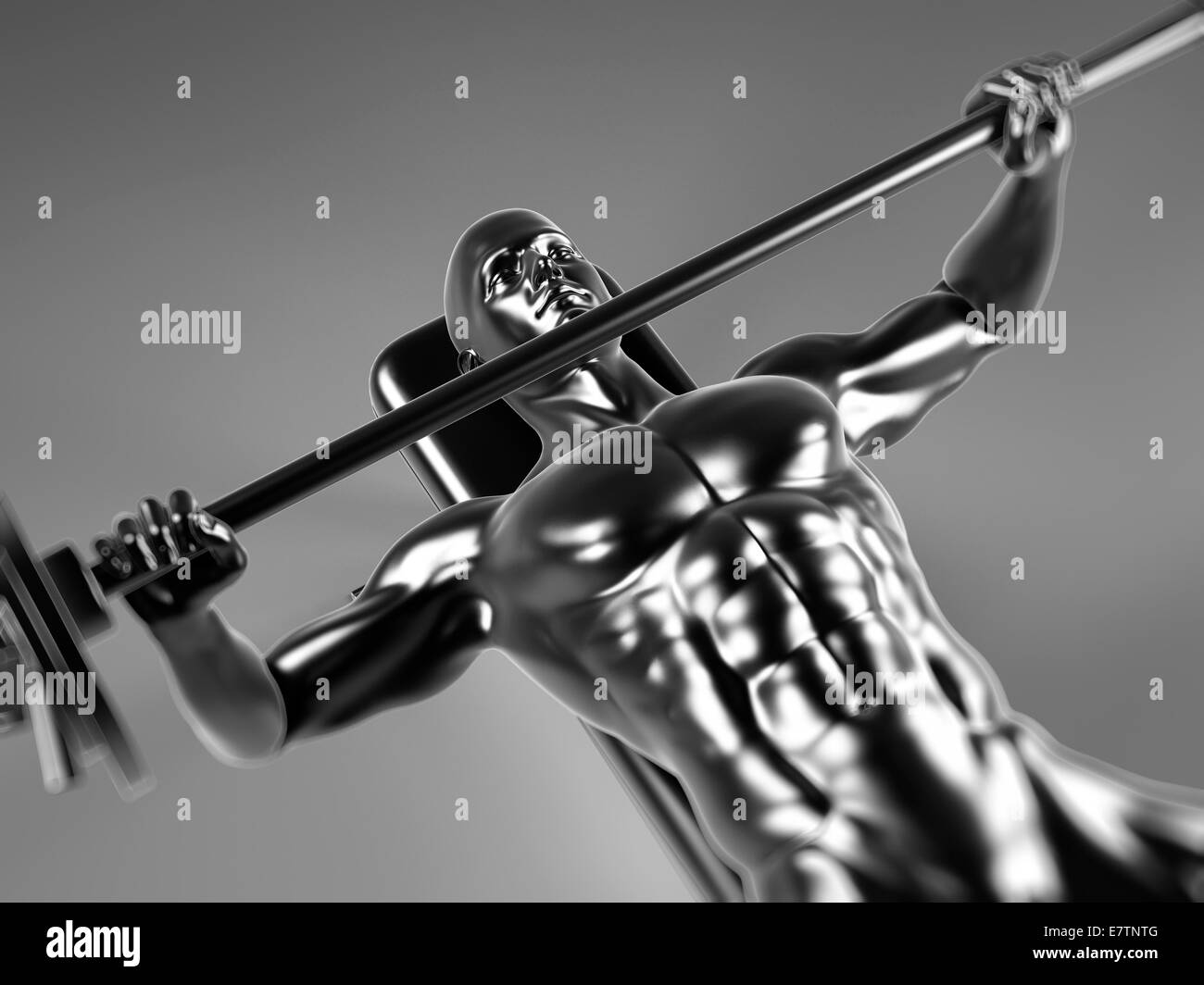 Person weight lifting, computer artwork Stock Photo - Alamy