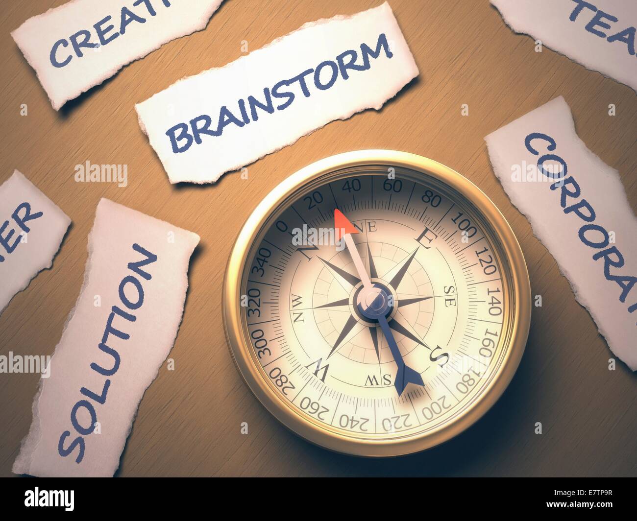 Traditional compass, conceptual artwork Stock Photo - Alamy