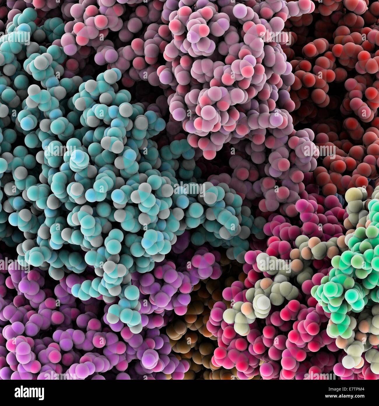 Protein molecules, computer artwork Stock Photo - Alamy