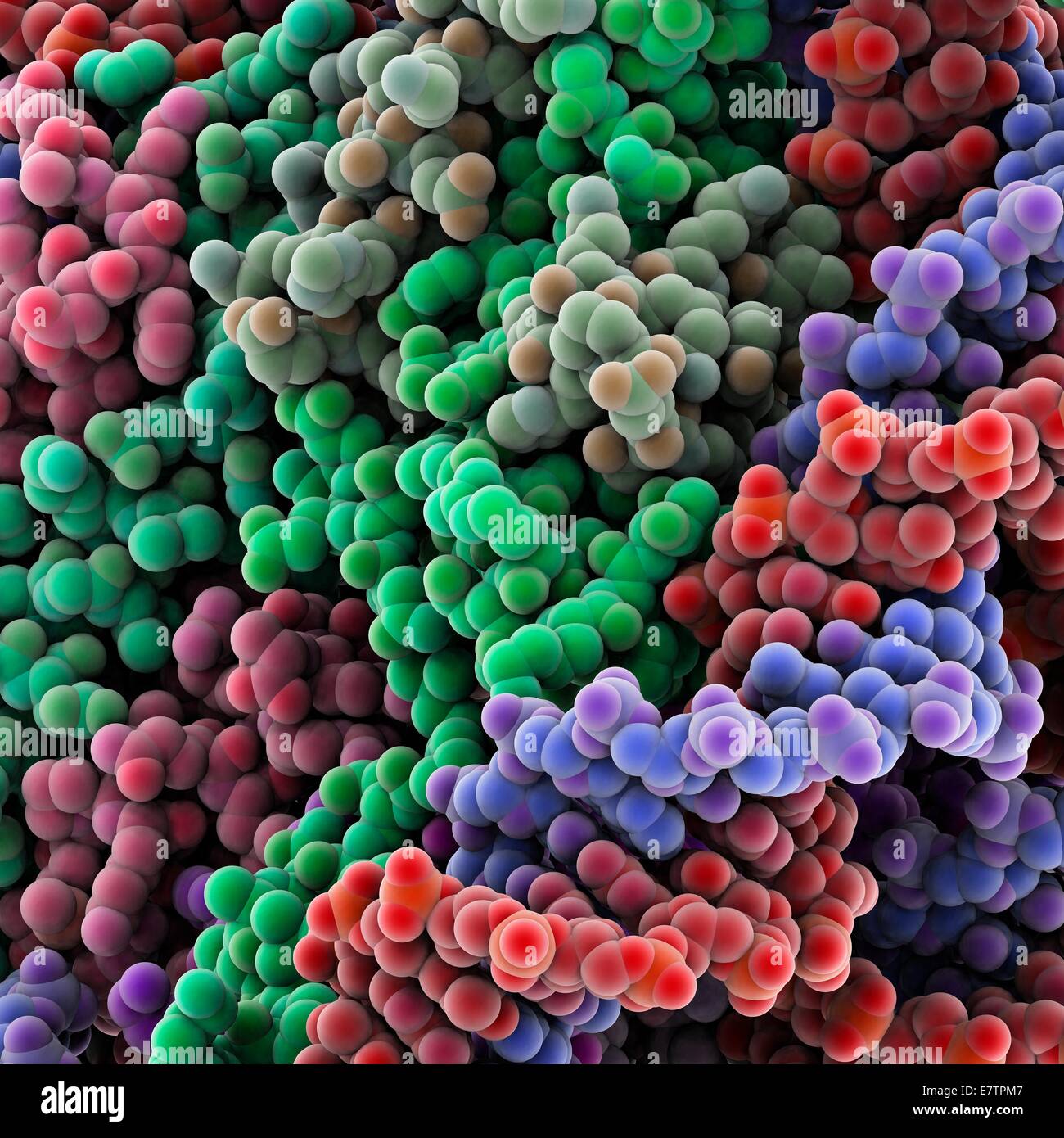 Protein molecules, computer artwork Stock Photo - Alamy