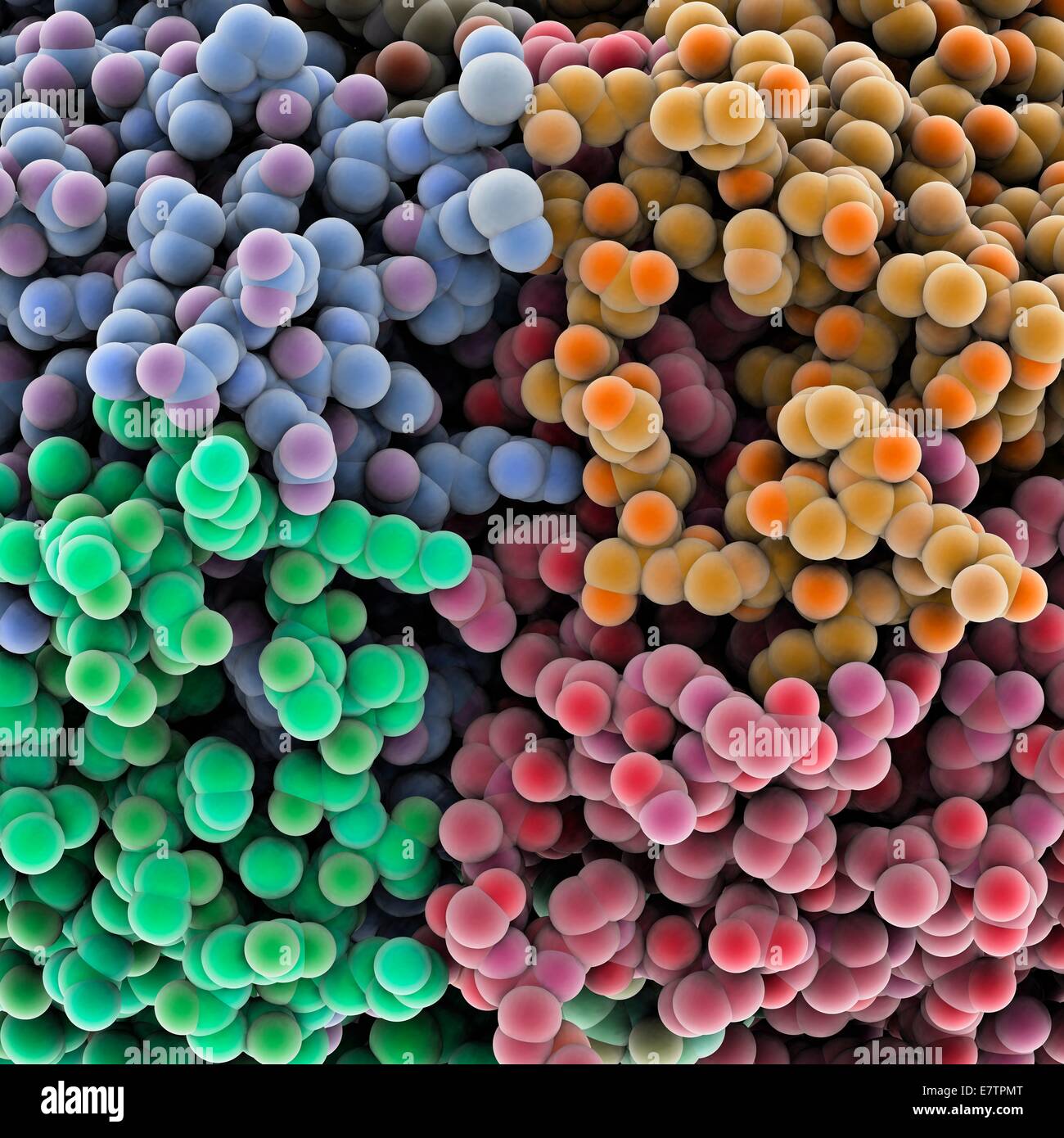Protein molecules, computer artwork Stock Photo - Alamy