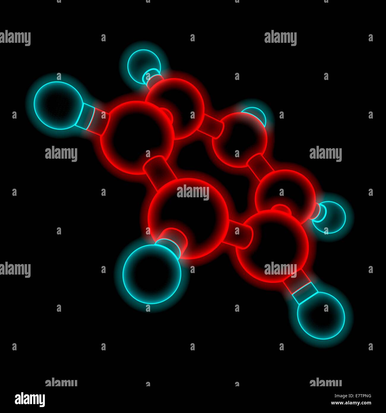 3d molecular model benzene molecular hi-res stock photography and ...