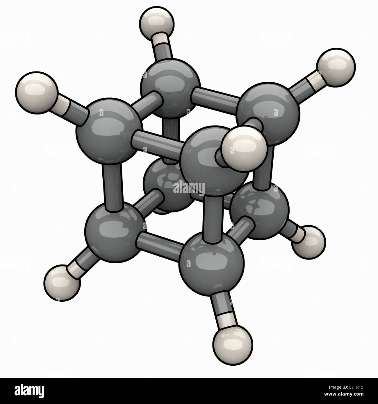 Cubane molecular model, computer artwork Stock Photo - Alamy
