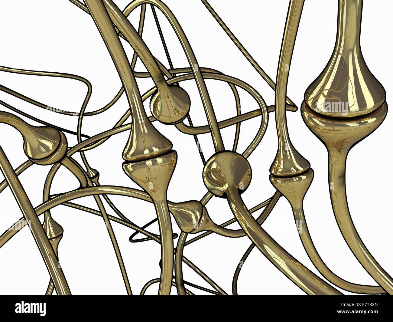 Synapses, computer artwork Stock Photo - Alamy
