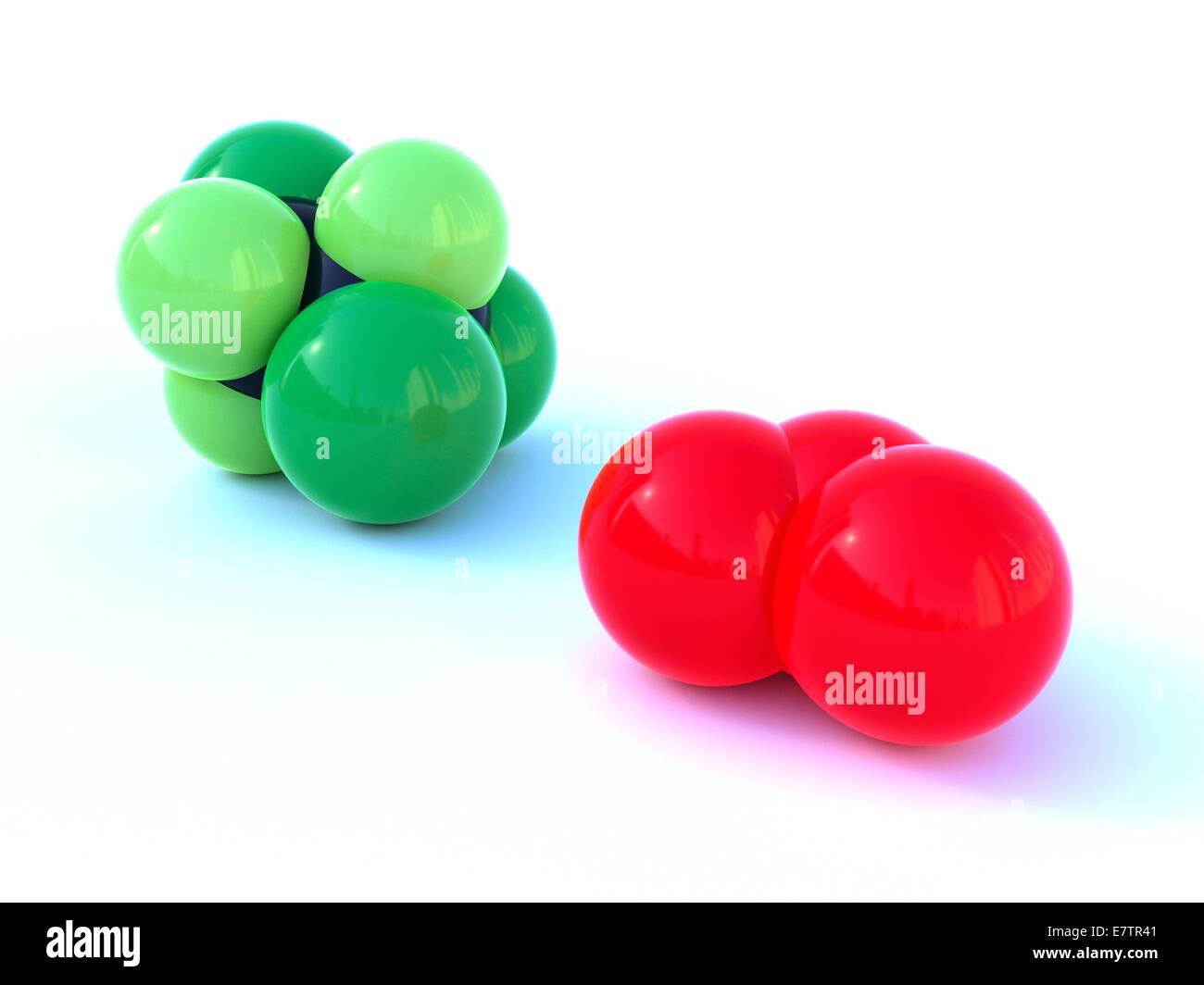 Ozone molecule molecular model Cut Out Stock Images & Pictures - Alamy