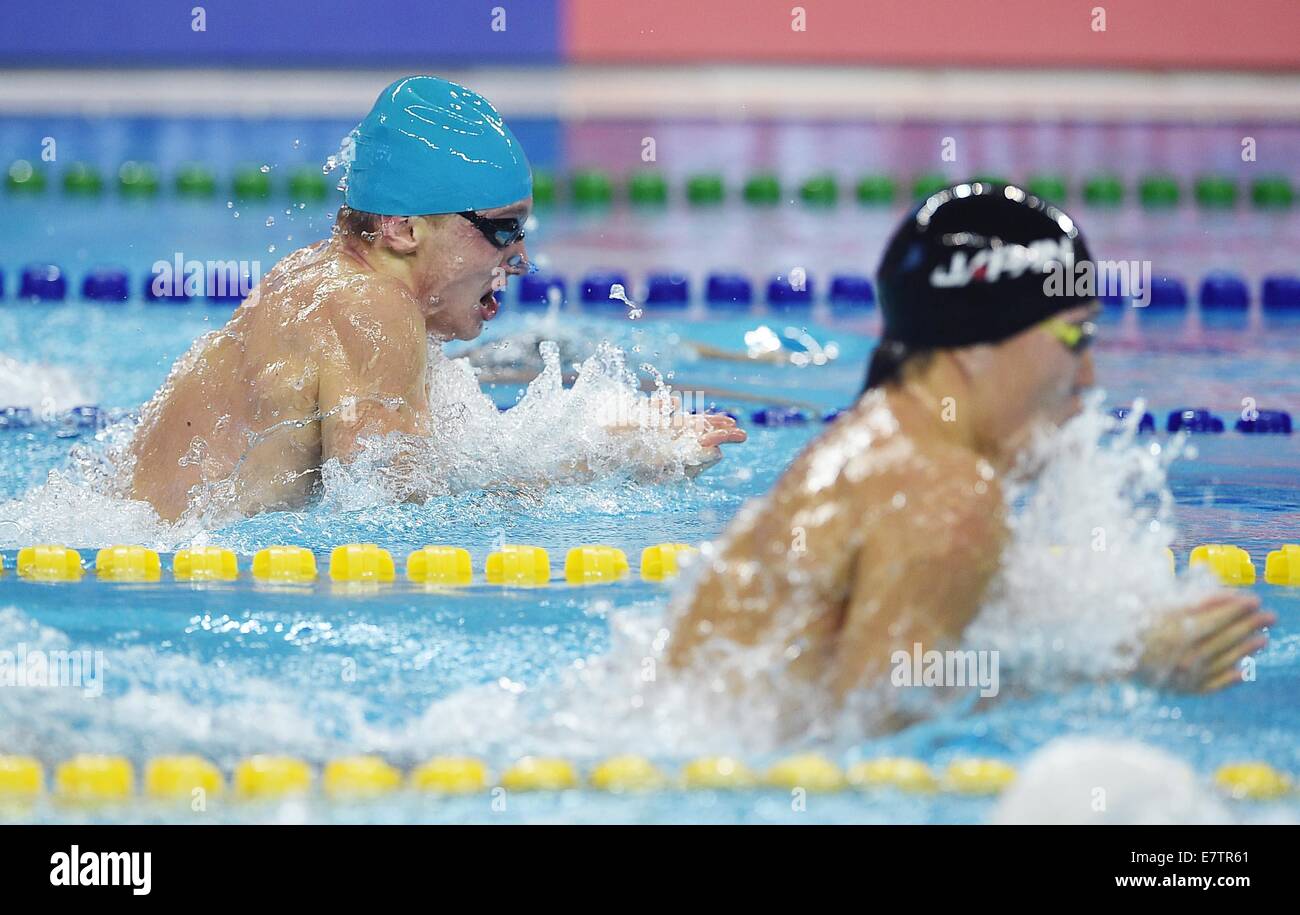 Incheon, South Korea. 24th Sep, 2014. Balandin Dmitriy (L) of ...
