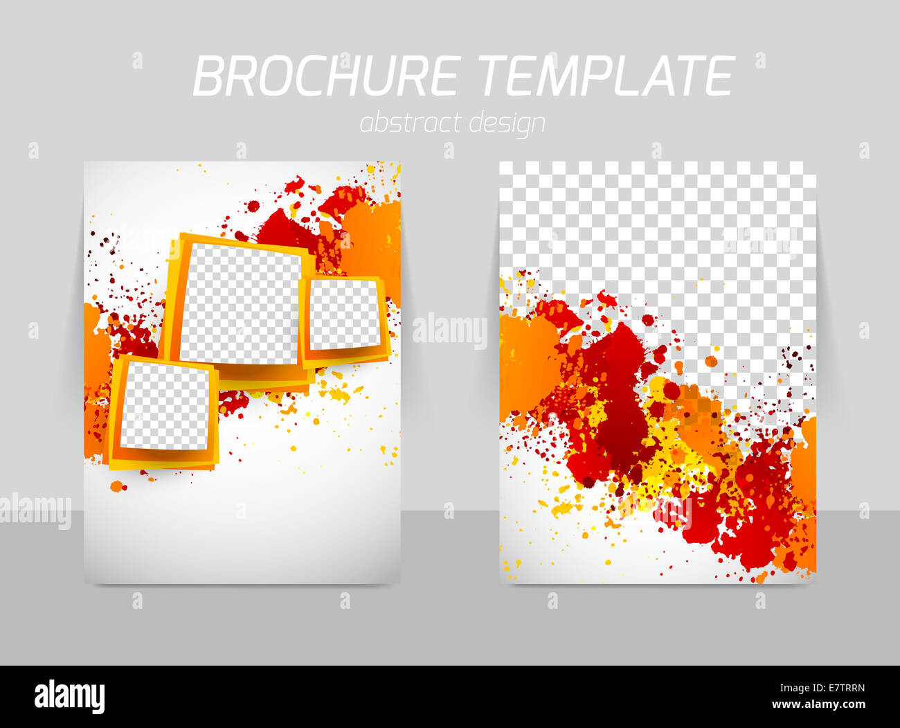 Flyer back and front template design Stock Photo - Alamy
