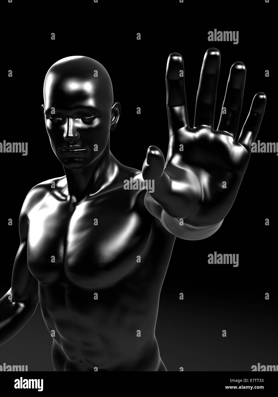 Human hand, computer artwork Stock Photo - Alamy