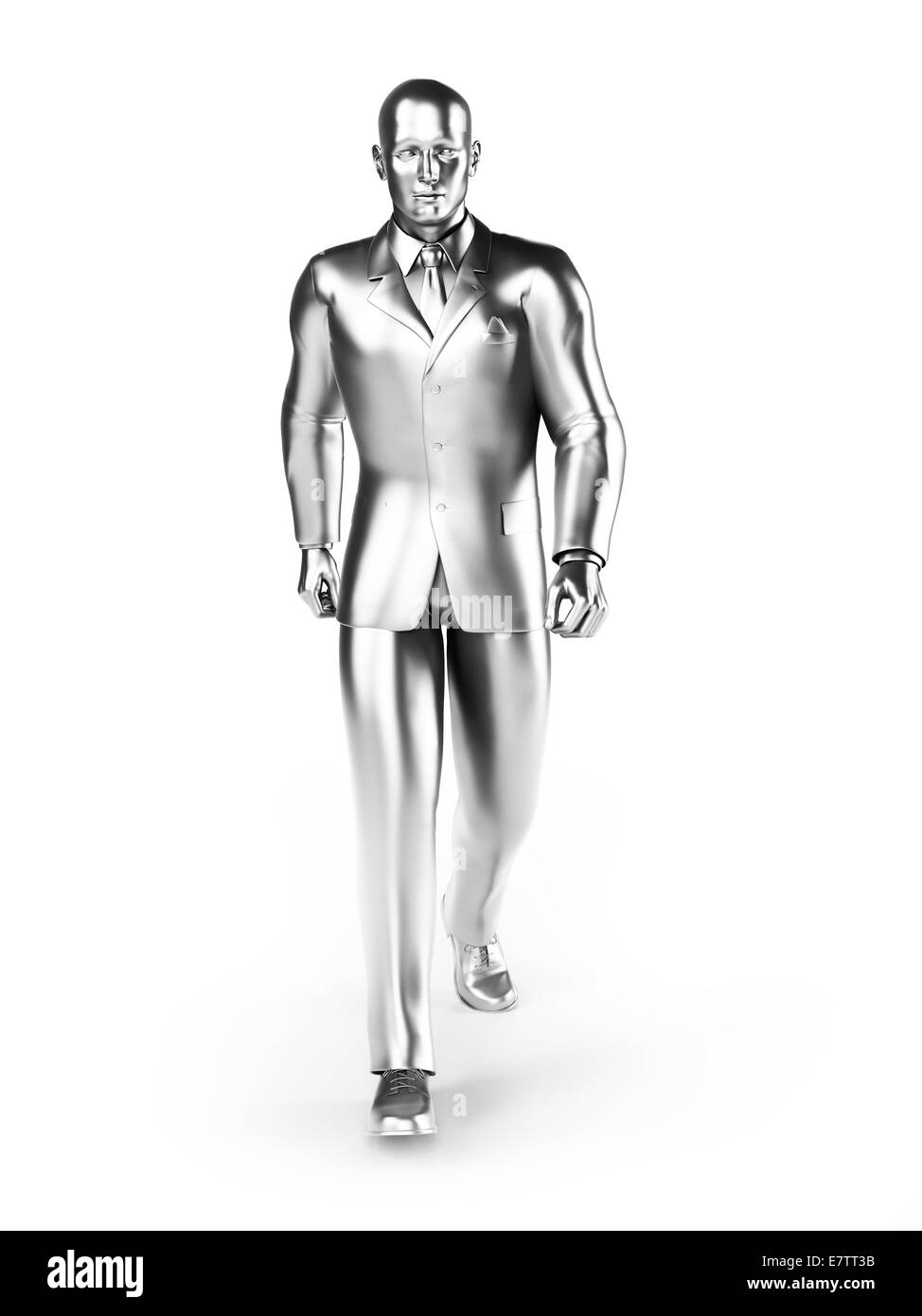 Businessman walking, computer artwork Stock Photo - Alamy