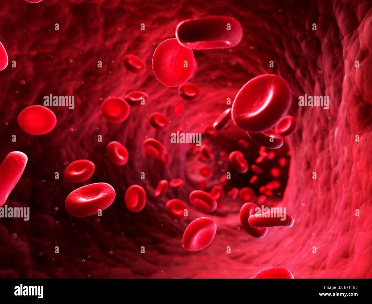 Human red blood cells, computer artwork Stock Photo - Alamy