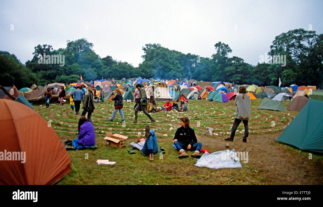 Mandala Hippie Camping At Glastonbury Festival UK Stock Photo - Alamy