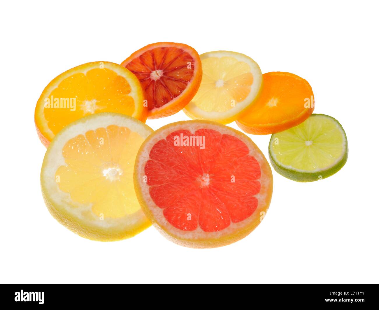 Slices of citrus fruit, studio shot Stock Photo - Alamy