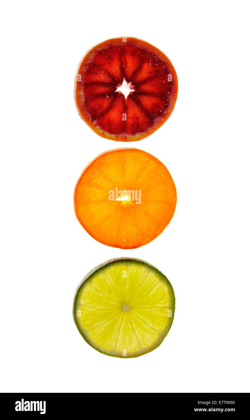 Slices of citrus fruit, studio shot Stock Photo - Alamy