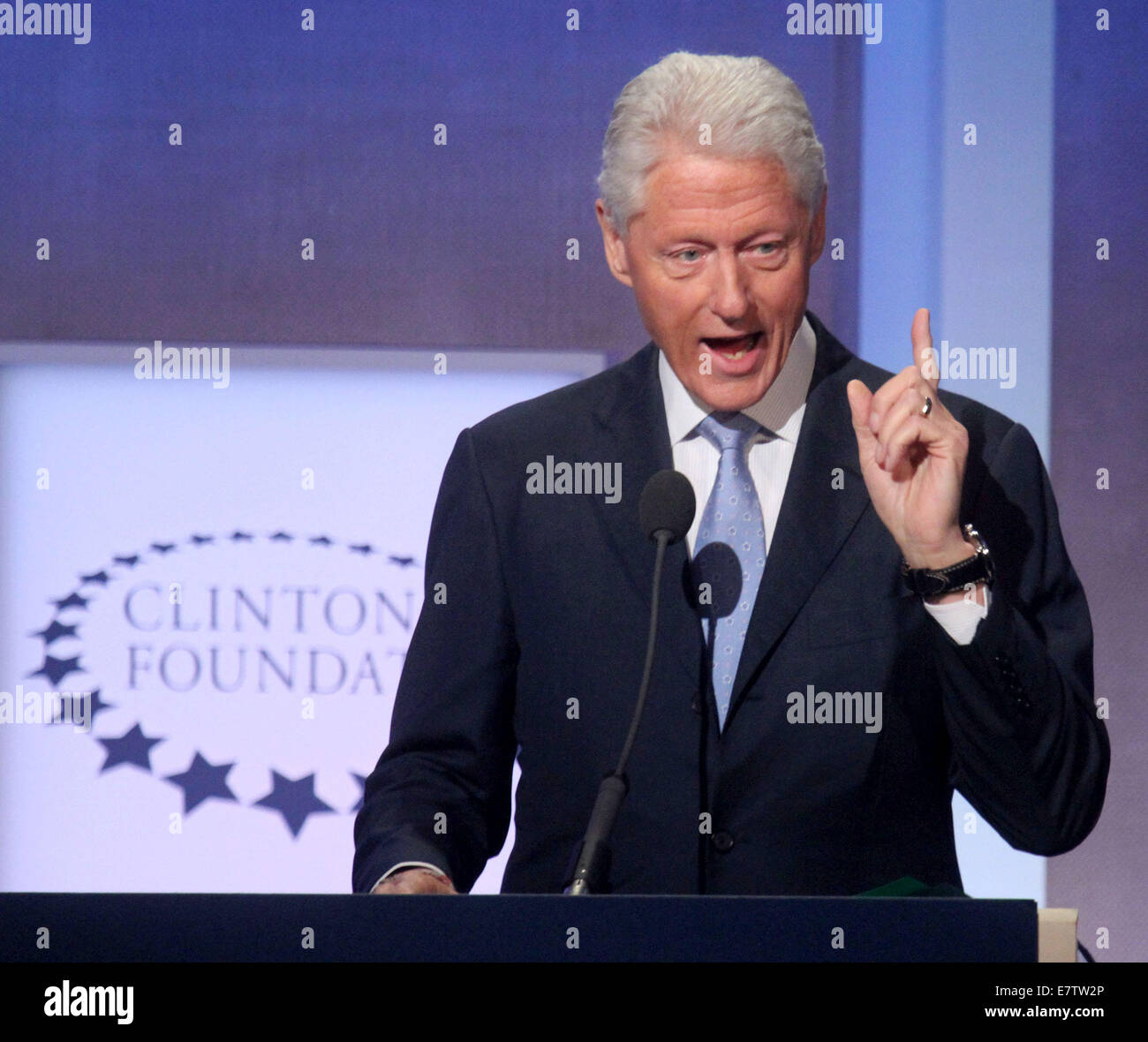 New York, USA. 23rd Sep, 2014. Former PresidentBill Clinton attends the ...