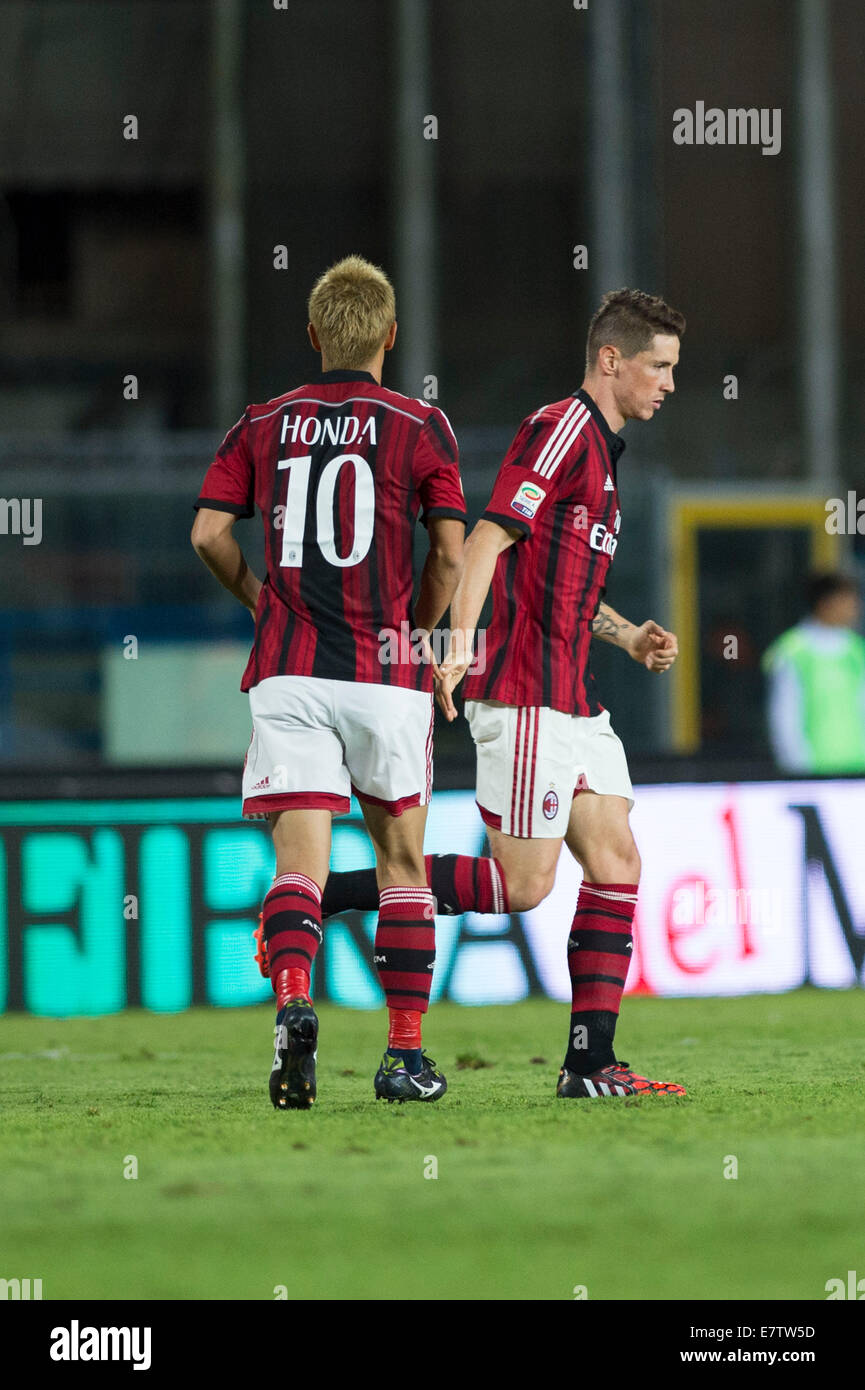 Empoli, Italy. 23rd Sep, 2014. (L-R) Keisuke Honda, Fernando Torres ...