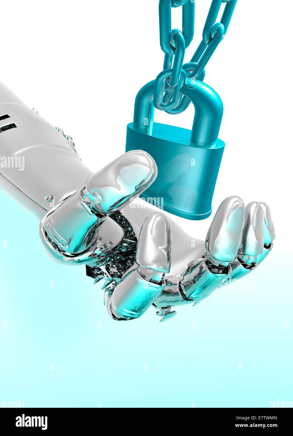 Robotic hand illustration Cut Out Stock Images & Pictures - Alamy