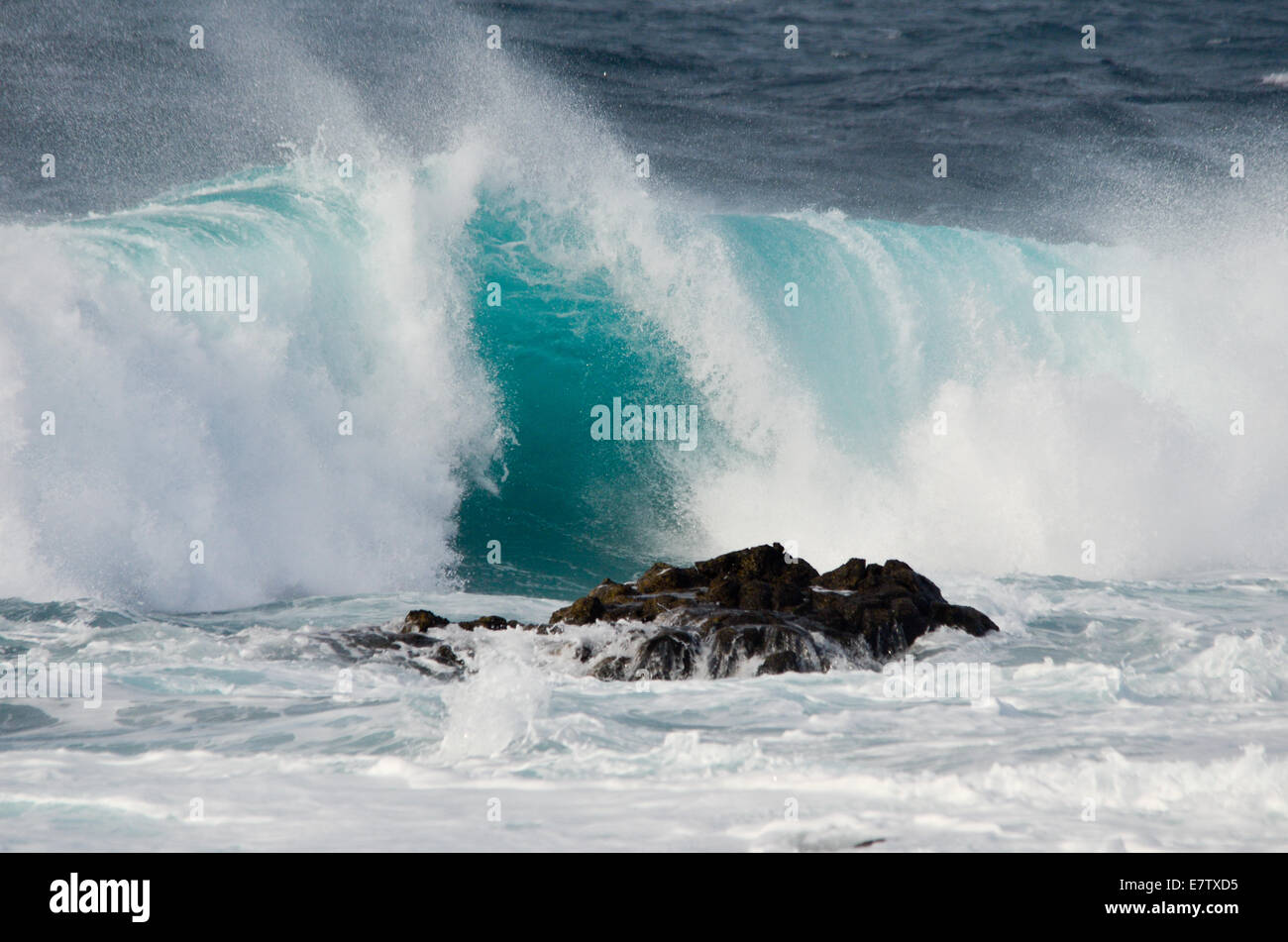 Breaking wave, north Fuerteventura Stock Photo - Alamy