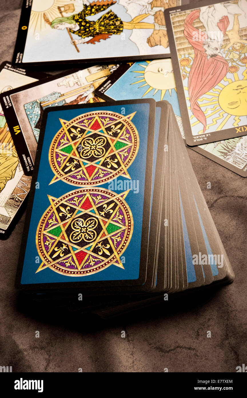 tarot cards deck Stock Photo - Alamy