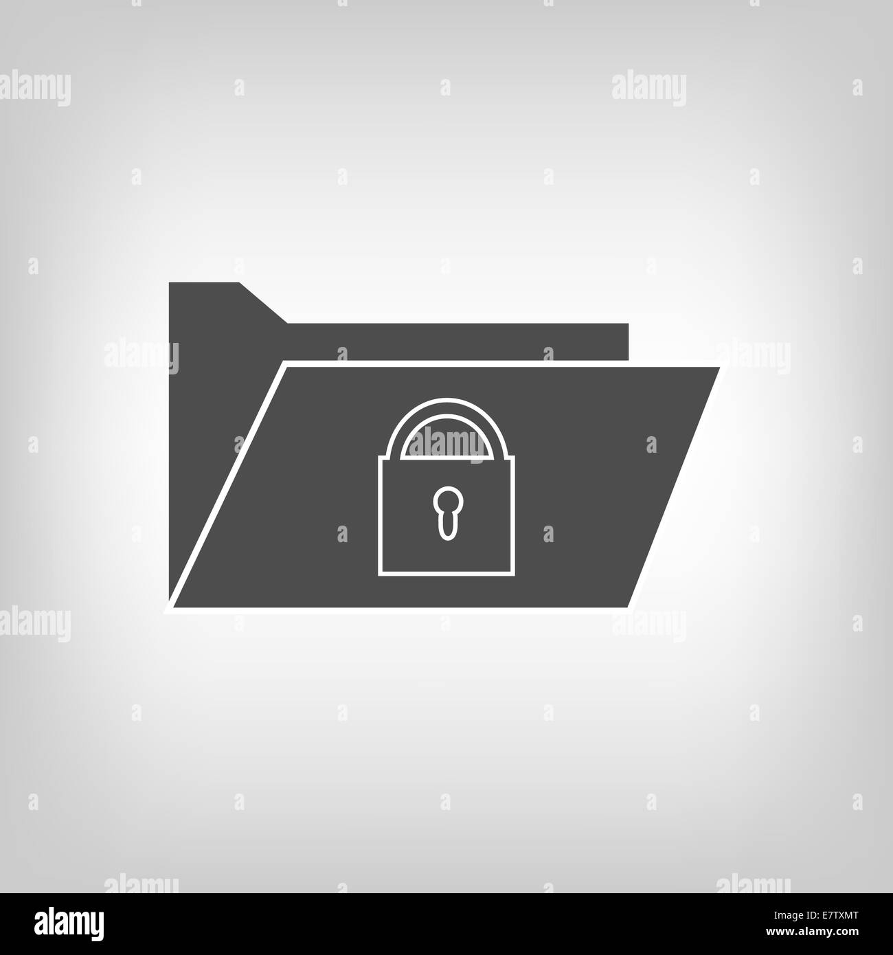 Computer folder with lock Stock Photo - Alamy