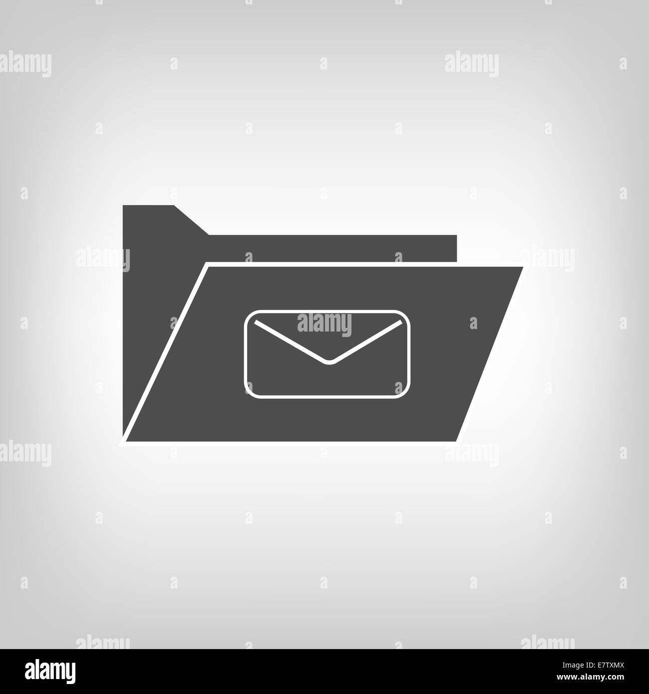Computer folder with mail Stock Photo - Alamy