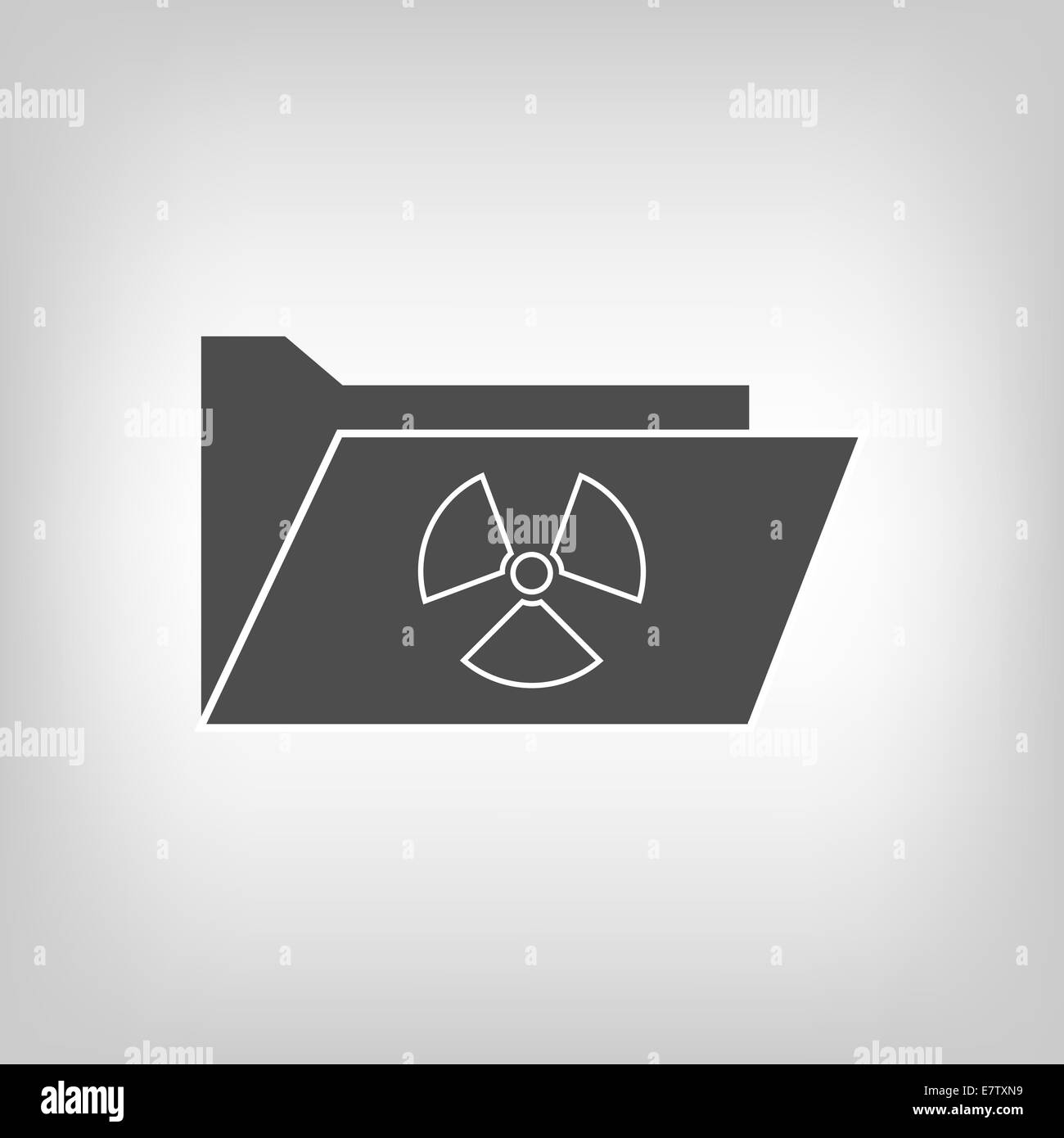 Computer folder with virus sign Stock Photo - Alamy
