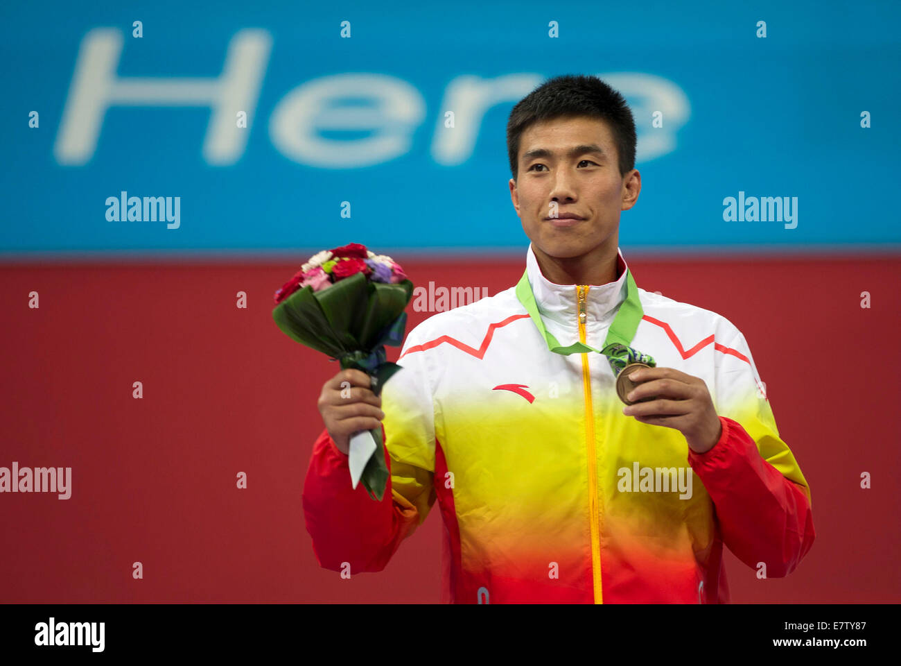 Incheon, South Korea. 24th Sep, 2014.Chen Hongxing of China poses on ...