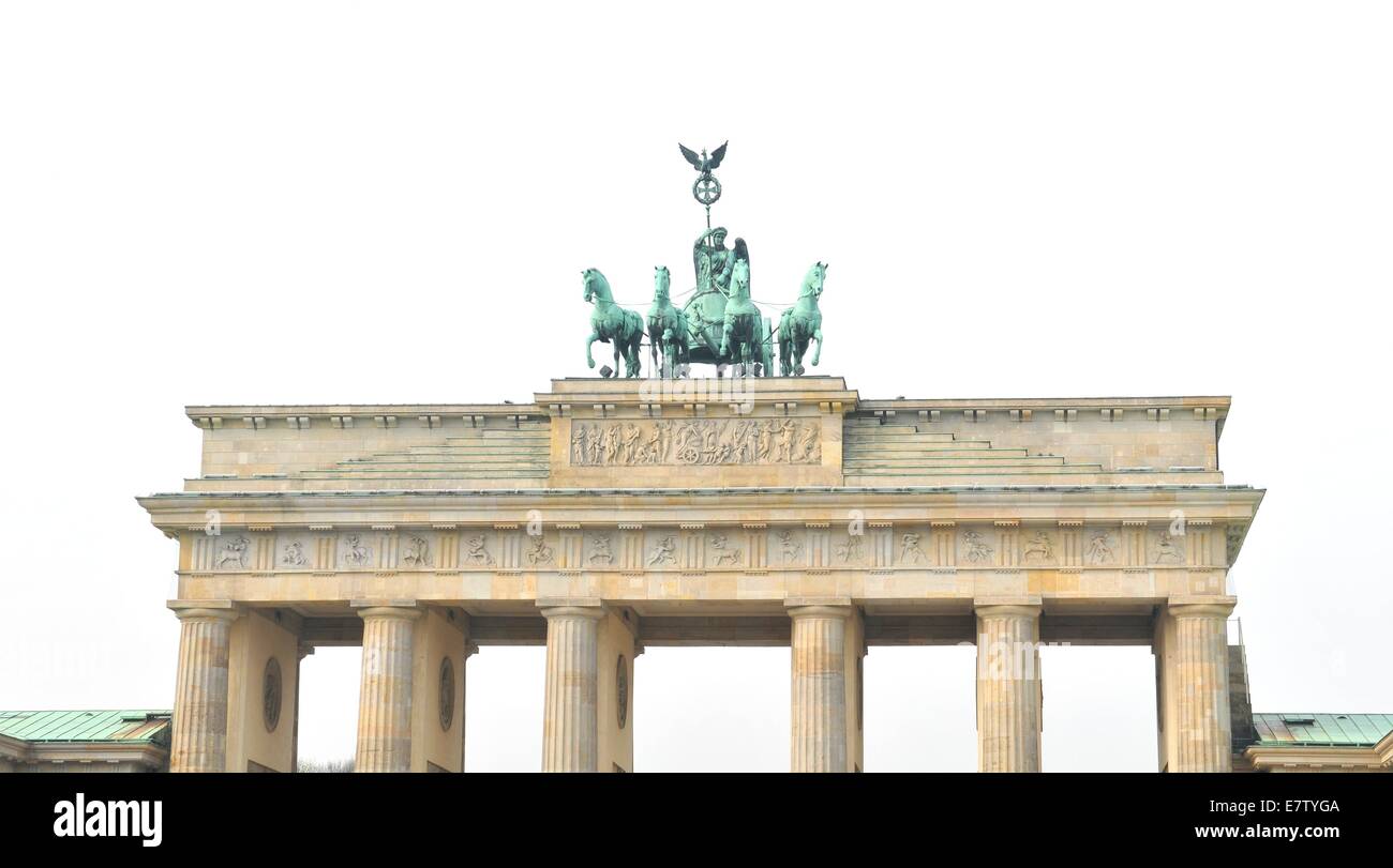 Architectural detail of the Brandenburg Gate in Berlin, Germany Stock ...