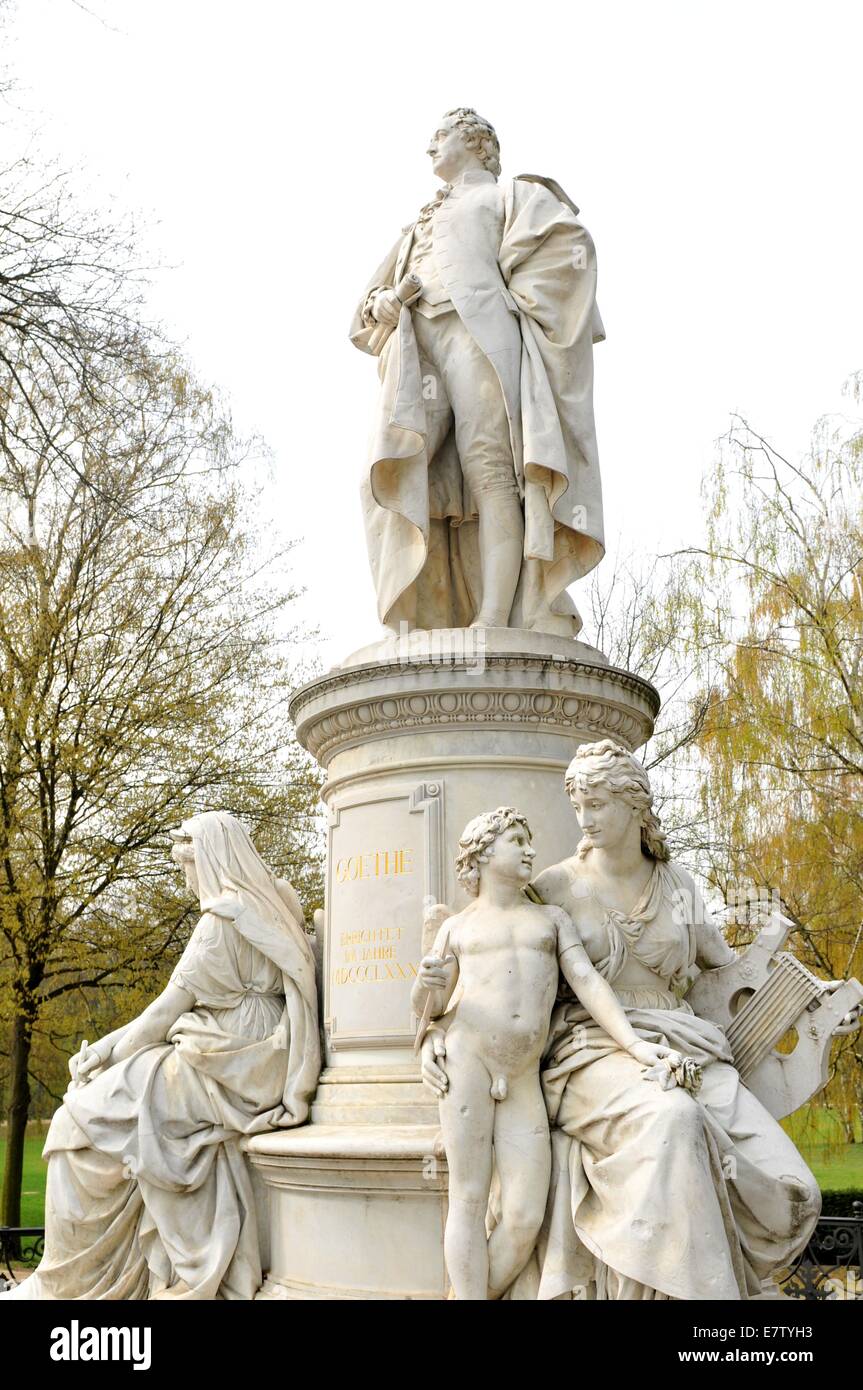 Goethe monument in Berlin, Germany Stock Photo - Alamy