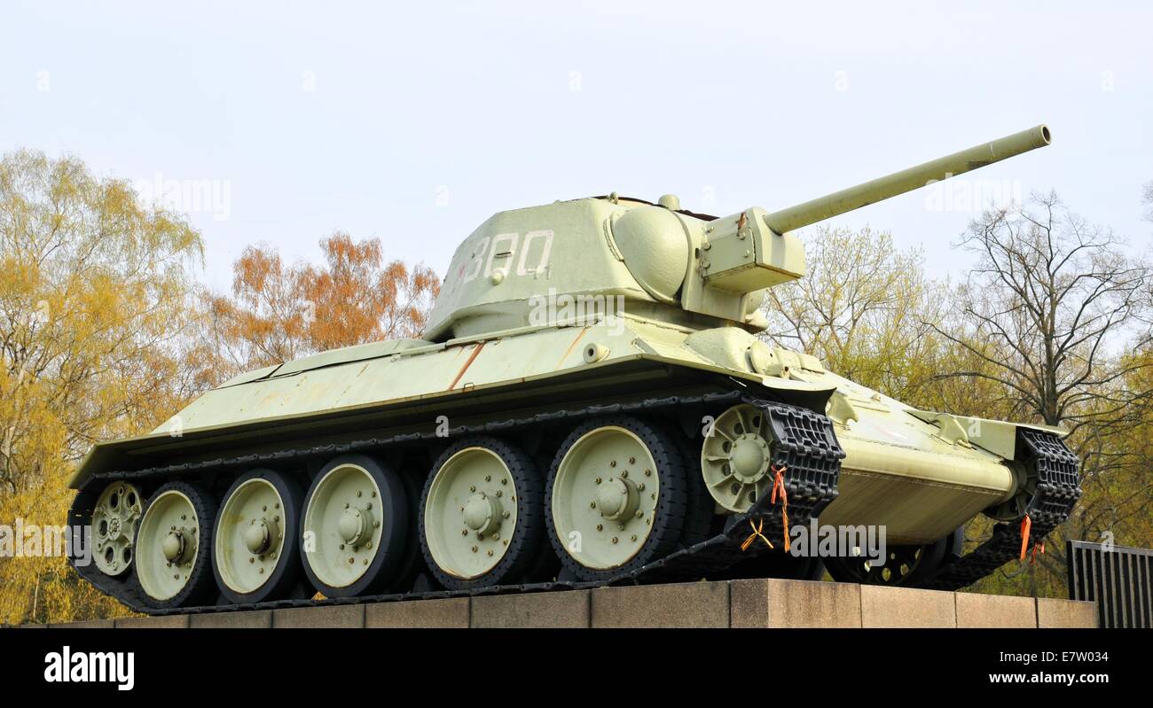 Russian tank on display in Berlin, Germany Stock Photo - Alamy