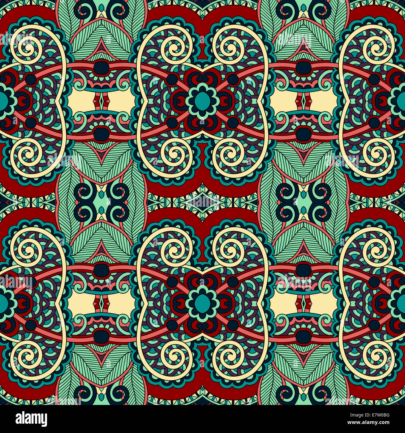 seamless geometry vintage pattern, ethnic style ornamental backg Stock ...