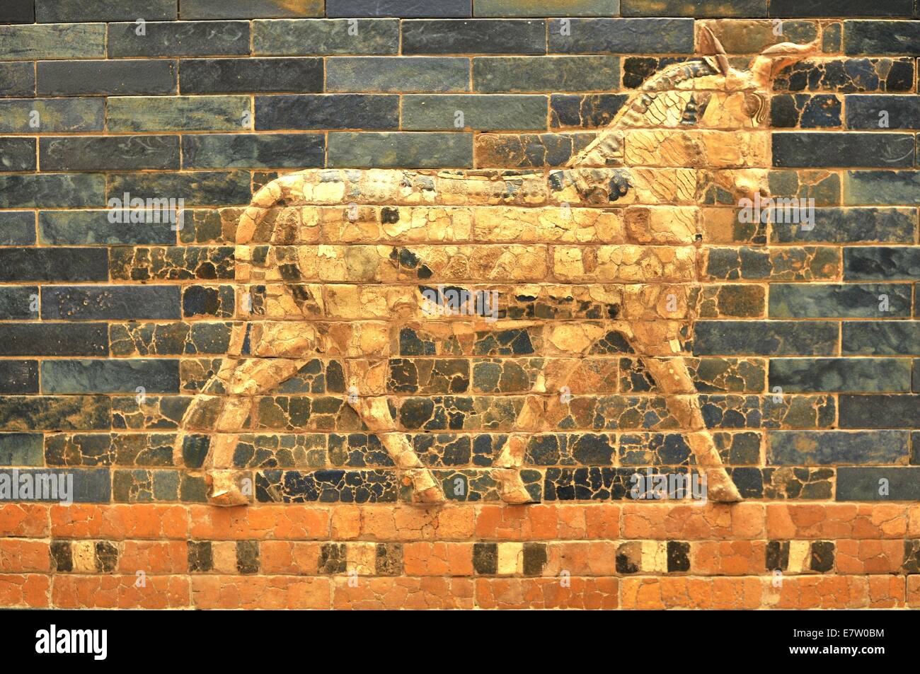 Architectural detail of Babylonian fresco Stock Photo - Alamy