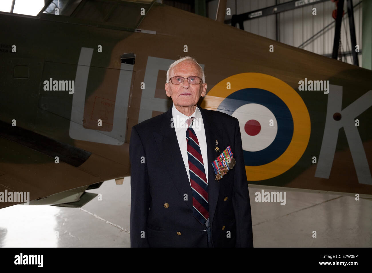 Veteran Warrant Officer Ron Dearman attends the Battle of Britain Media ...