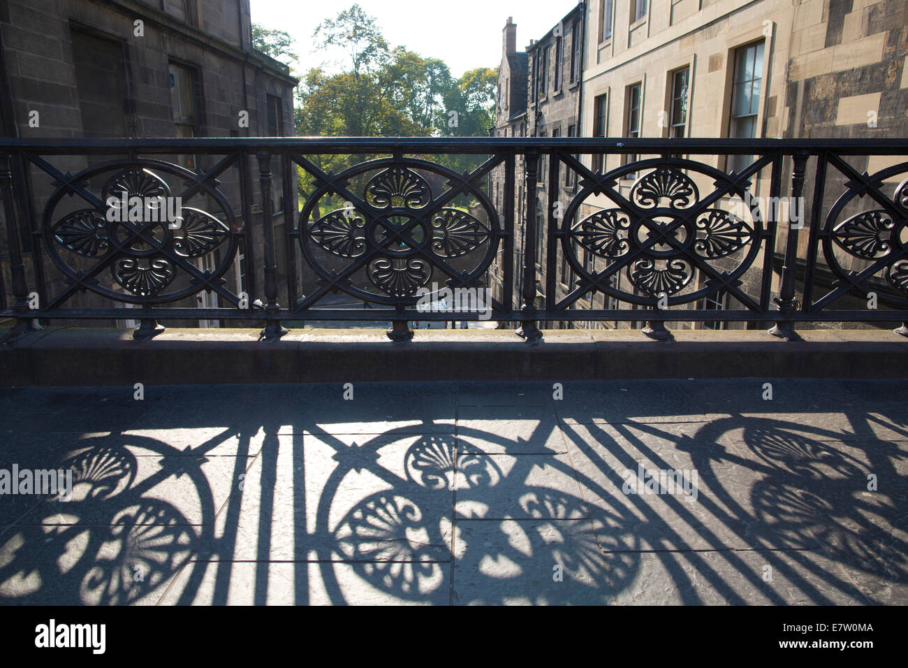 Shadows on the George IV Bridge, Edinburgh, Scotland, UK Stock Photo ...