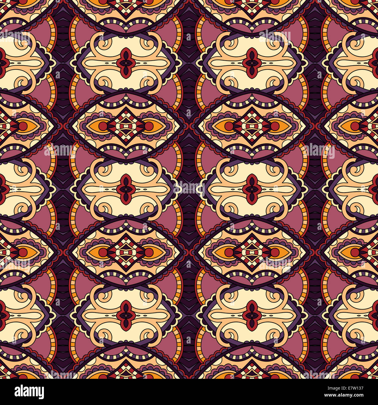 seamless geometry vintage pattern, ethnic style ornamental backg Stock ...
