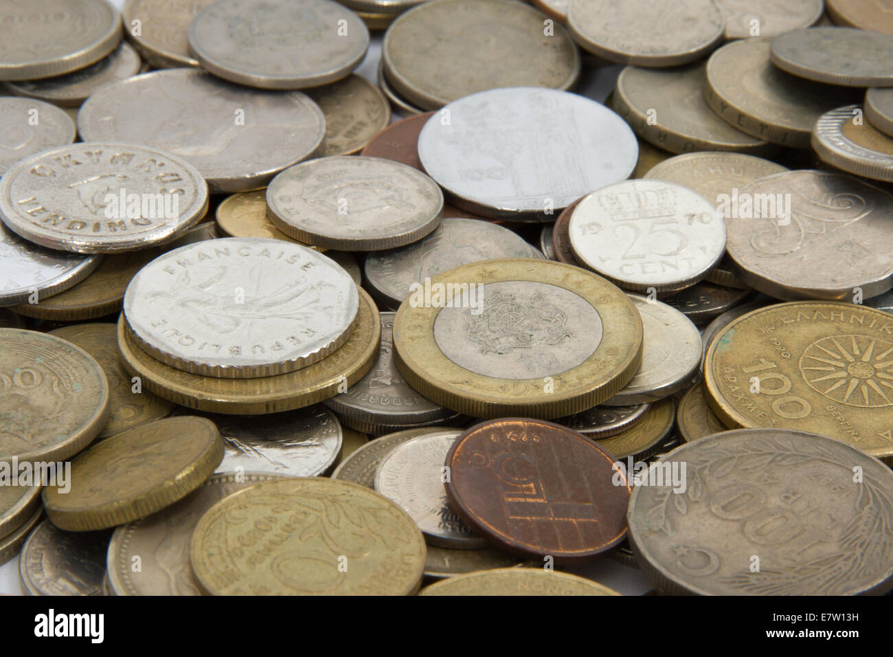 Various coins around the world Stock Photo - Alamy
