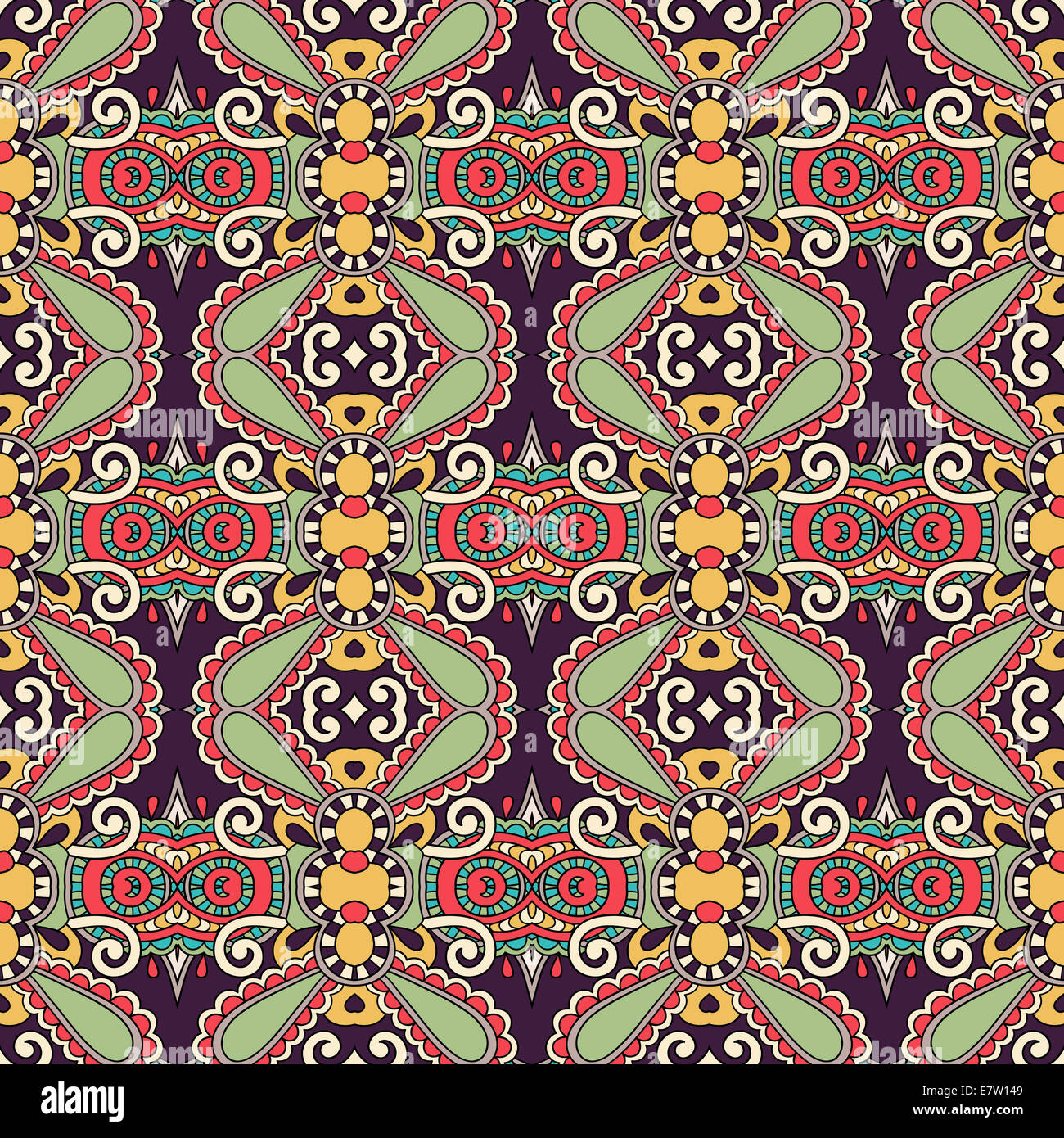 seamless geometry vintage pattern, ethnic style ornamental backg Stock ...