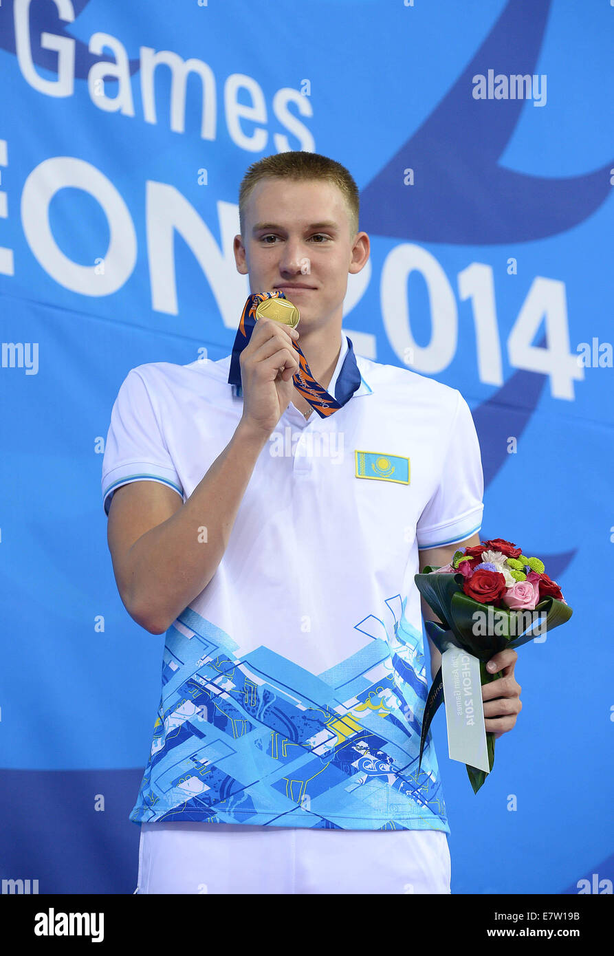 Incheon, South Korea. 24th Sep, 2014. Gold medalist Balandin Dmitriy of ...