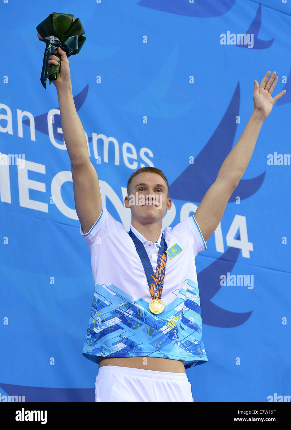 Incheon, South Korea. 24th Sep, 2014. Gold medalist Balandin Dmitriy of ...