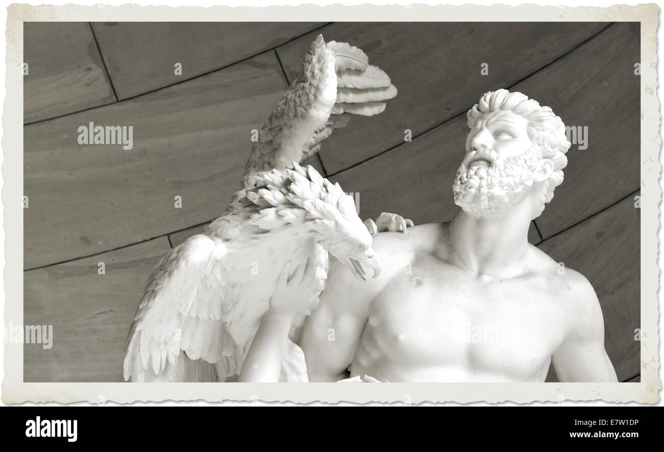 Architectural detail of statue depicting Prometheus (Berlin, Germany ...