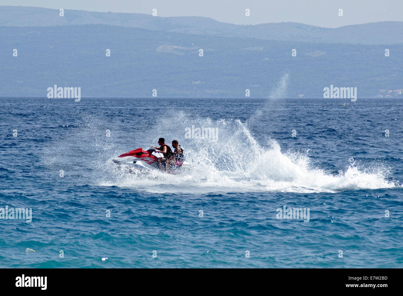 jet skiing off Split, Dalmatia, Croatia Stock Photo - Alamy