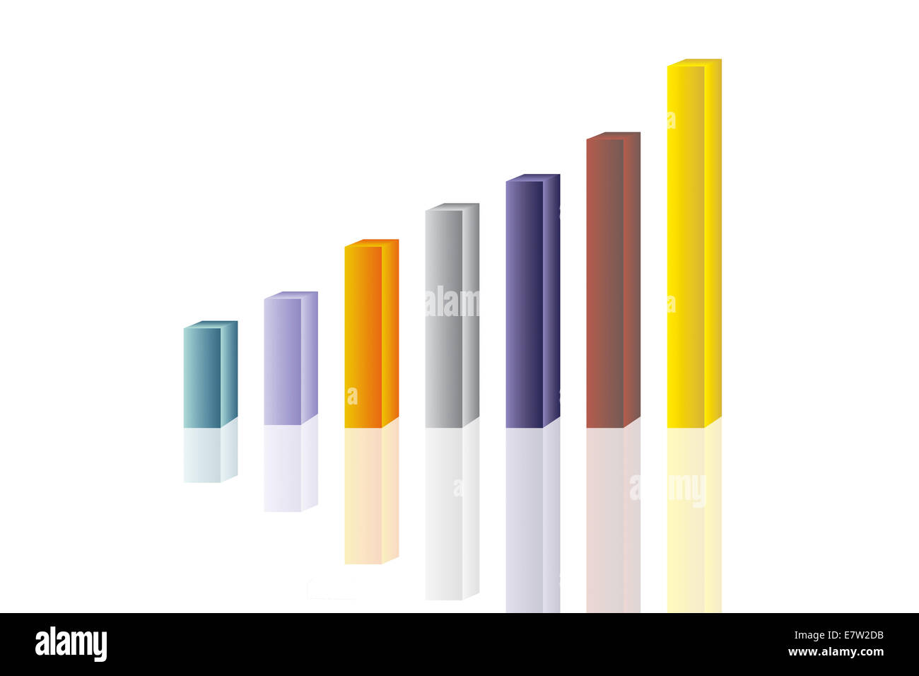 Color columns, a conceptual business success illustration Stock Photo ...