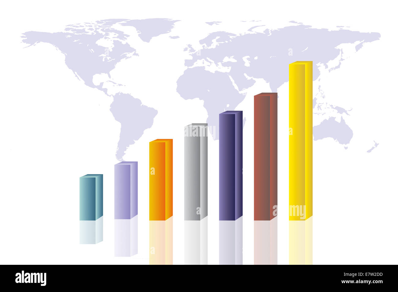 Color success business growth columns chart against world map Stock ... Color success business growth columns chart against world map Stock ...
