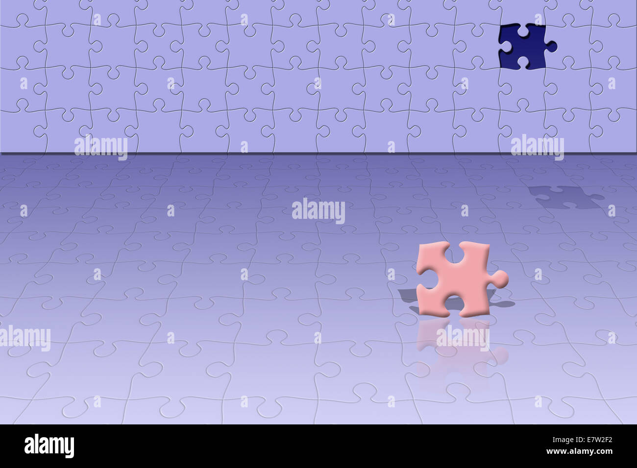 Conceptual and metaphoric puzzle illustration Stock Photo - Alamy