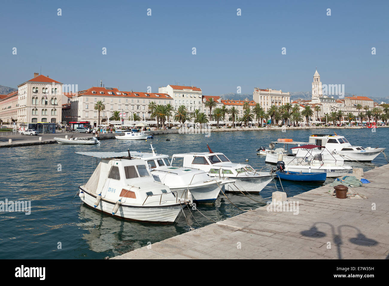 seafront and marina, Split, Dalmatia, Croatia Stock Photo - Alamy
