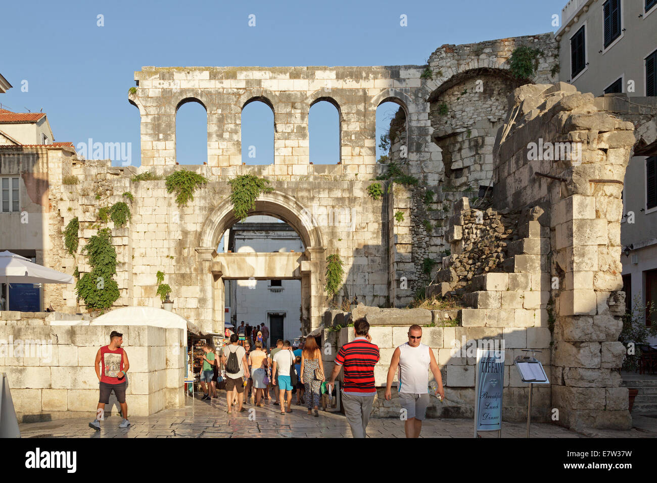Silver Gate (east entrance), Diocletian's Palace, Split, Dalmatia ...