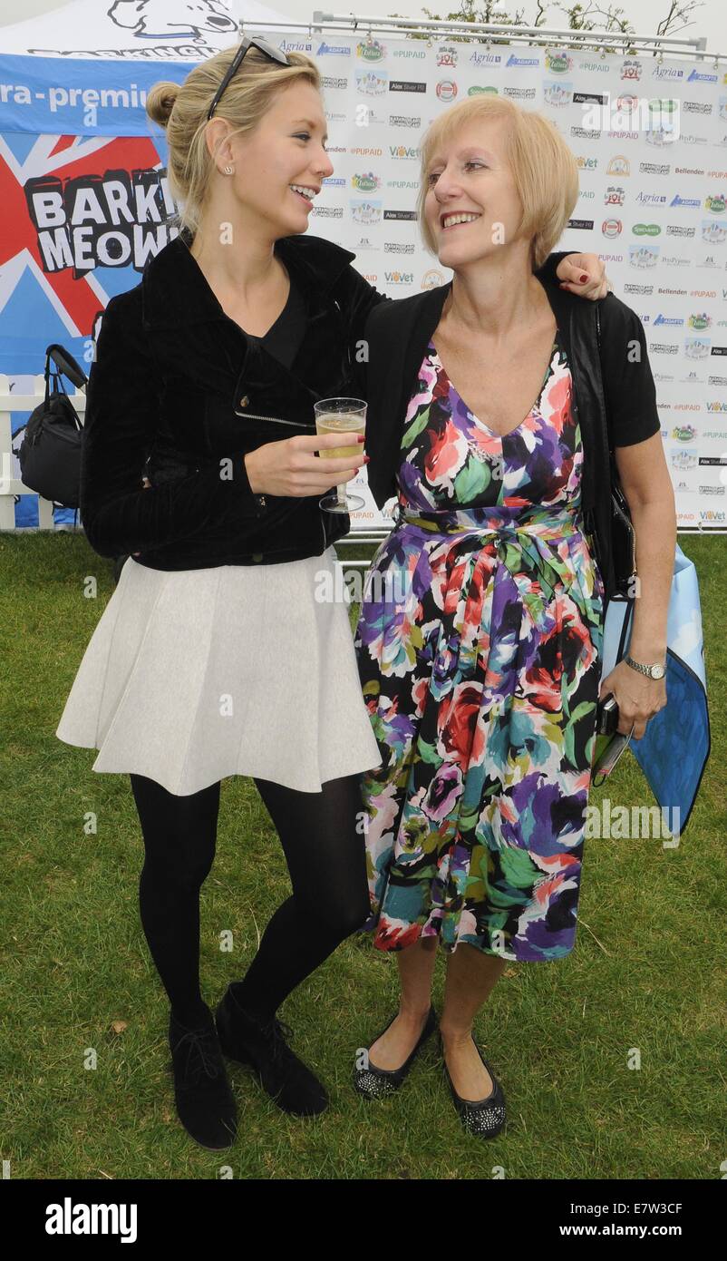 London, UK 060914. Rachel Riley with her mother Celia Riley at Pup Aid ...