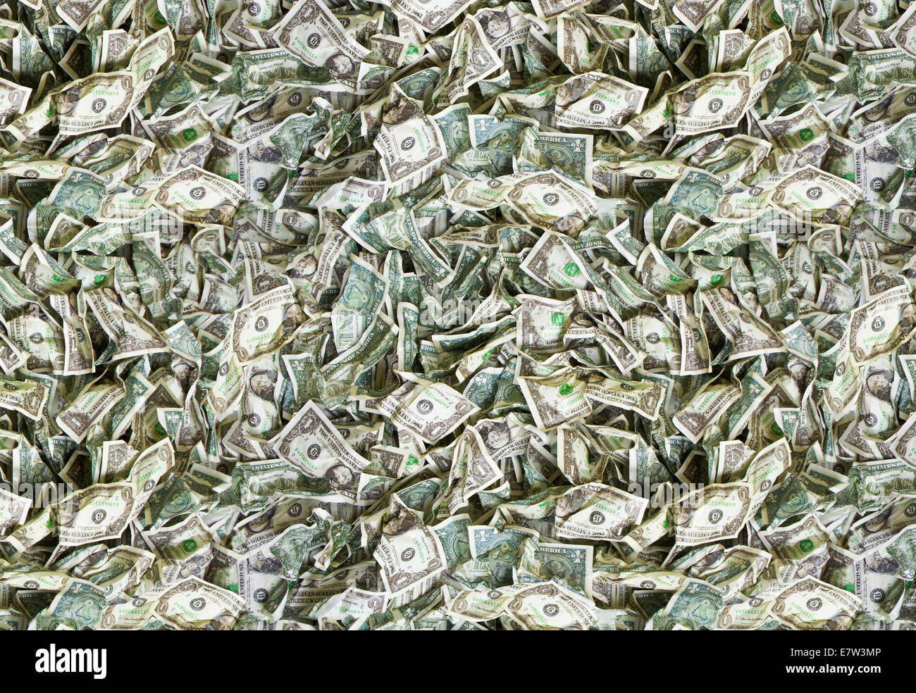 Used and broken one dollar bills texture - offset Stock Photo - Alamy